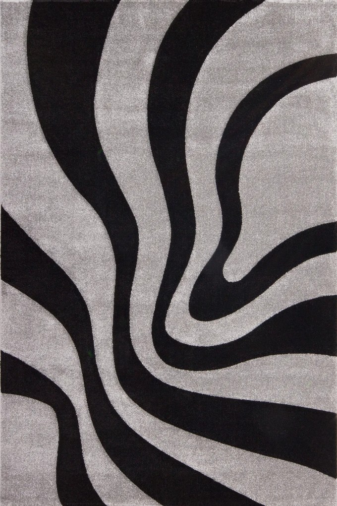 Lalee koberce Kusový koberec Lambada LAM 452 black-silver - 80x150 cm