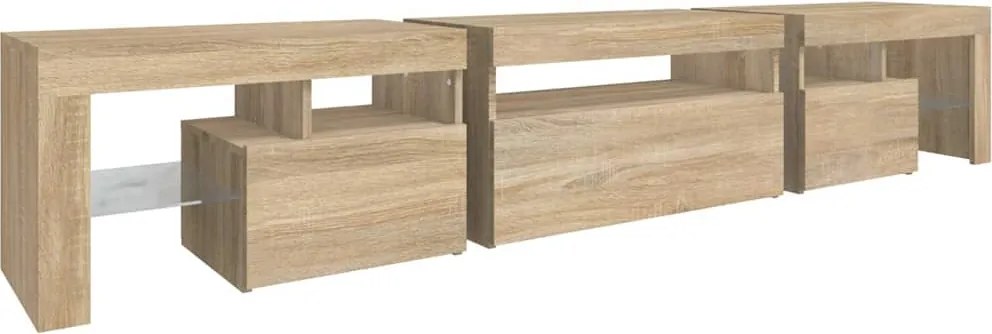 TV skříňka s LED osvětlením dub sonoma 215x36,5x40 cm 3152796
