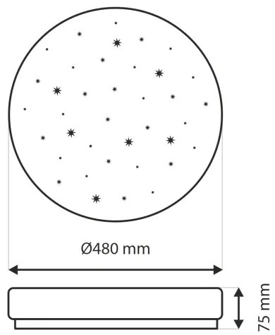 LED Stmívatelné stropní svítidlo LIKA LED/36W/230V 2700-6500K + dálkové ovládání