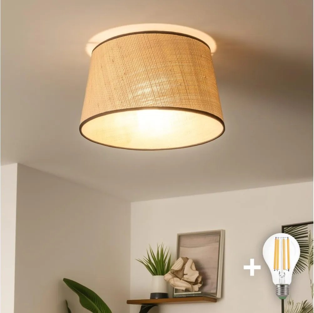 Brilagi - LED Přisazený lustr CERIA 1xE27/40W/230V pr. 35 cm béžová
