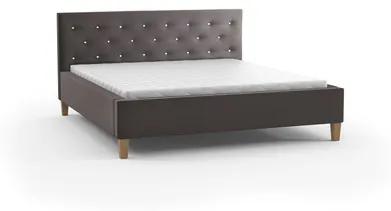 Čalouněná postel ŠIMON šedá rozměr 80x200 cm