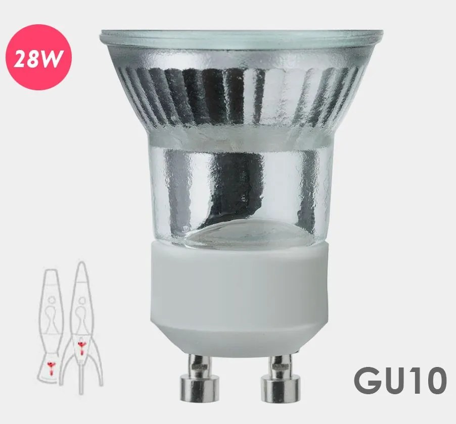 Mathmos B508 žárovka pro lávovou lampu Astrobaby a Telstar, 28W halogen GU10 mini