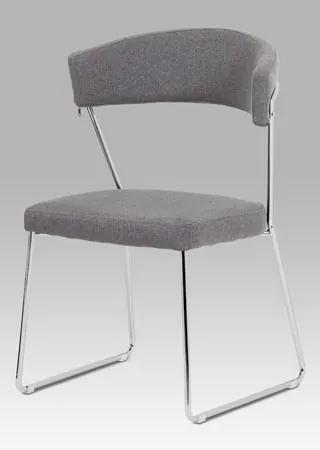 Jídelní židle v retro stylu z šedé látky DCH-496 GREY2