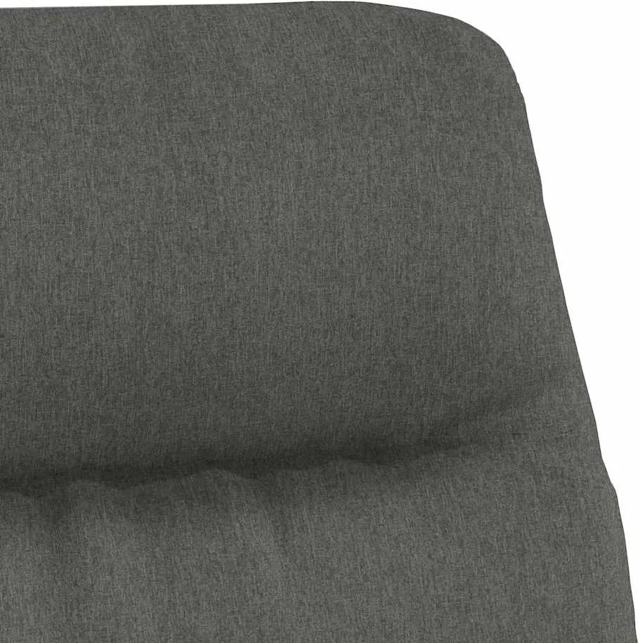 Relaxační křeslo tmavě šedé textil 341149