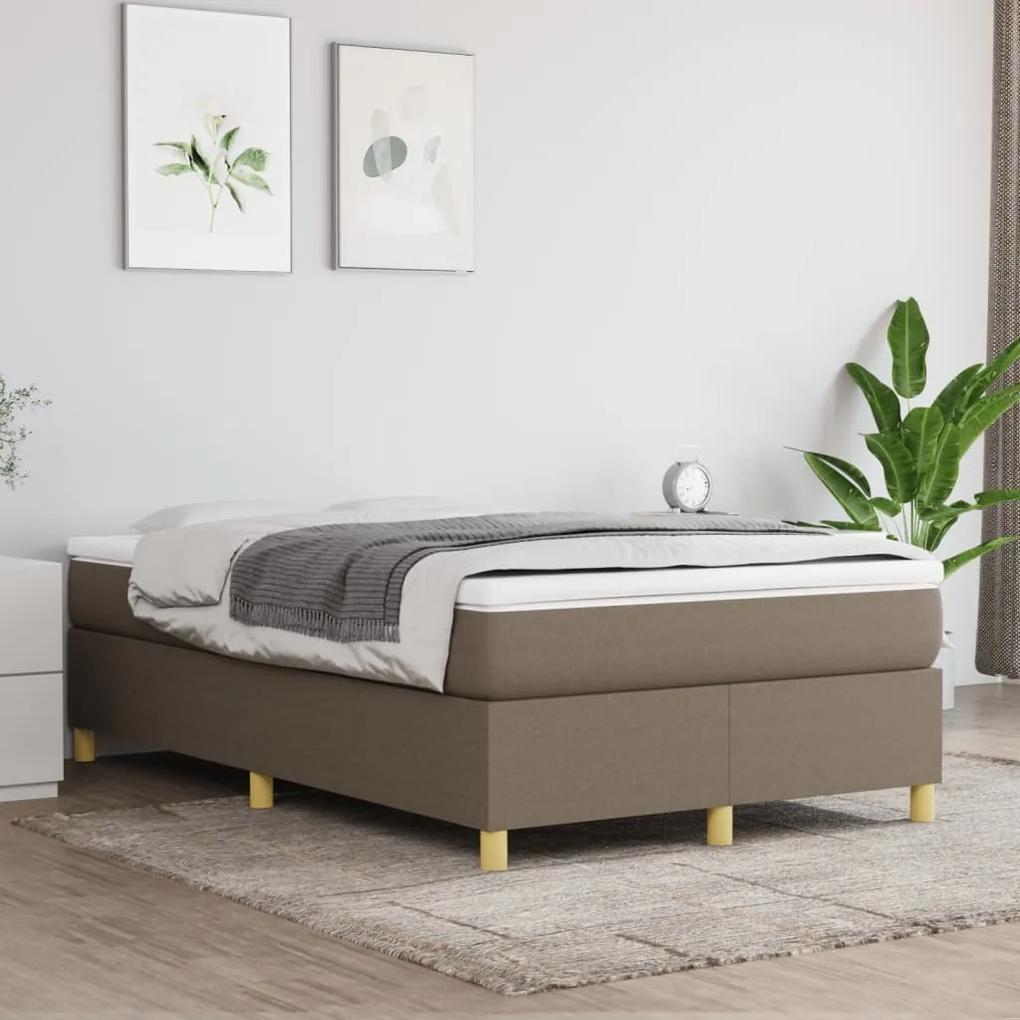 vidaXL Box spring postel s matrací 120x200 cm textil [3144508] Barva: krémová