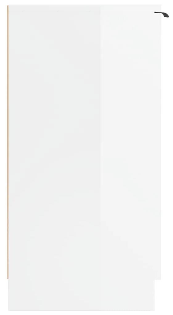 Botník bílý s vysokým leskem 59 x 35 x 70 cm kompozitní dřevo - Default Title