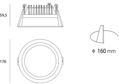 LED2 - LED Koupelnové podhledové svítidlo ZETA LED/25W/230V 3000K IP44