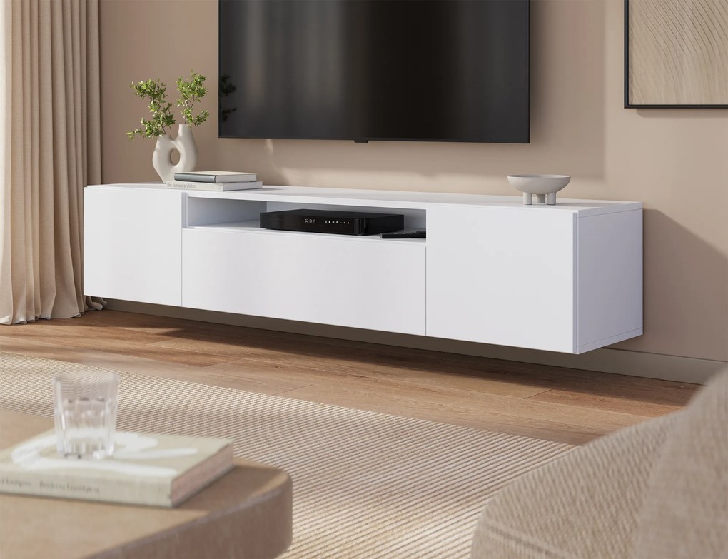 ADRK Furniture Femur 200 Závěsný TV stolek ADRK-RTV-FEMU-200-W