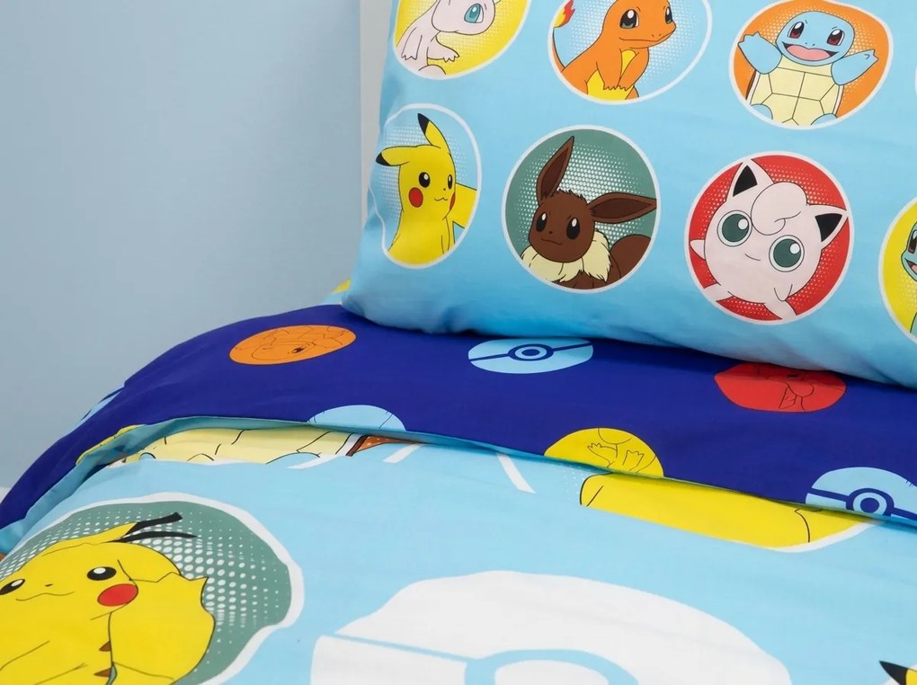 Dětské povlečení POKÉMON TEAM barevné Rozměr povlečení: 70 x 80 cm | 140 x 200 cm