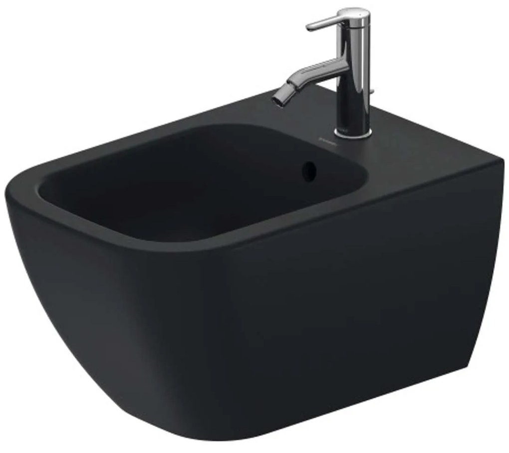 Duravit Happy D.2 - Závěsný bidet, 365x540 mm, otvor pro baterii, anthracite mat 2258151300
