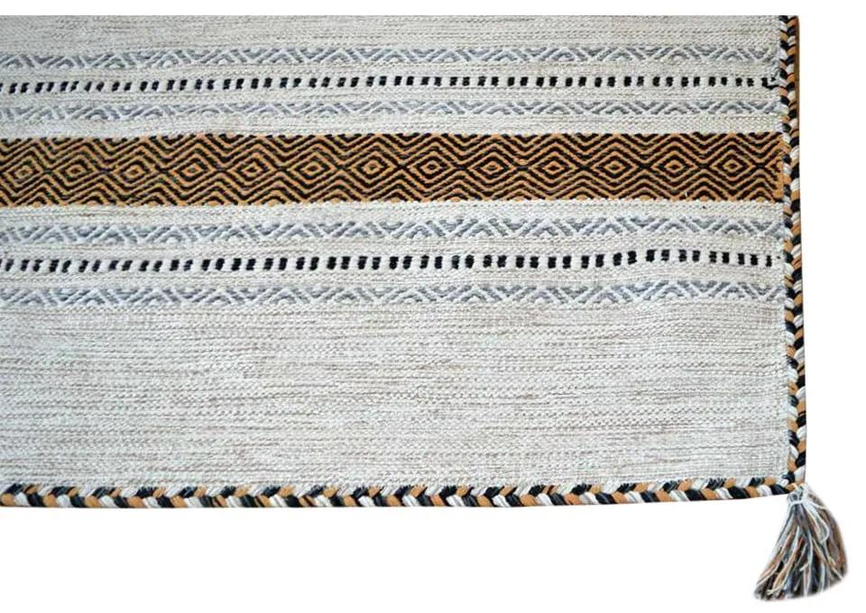 Béžový bavlněný koberec Webtappeti Antique Kilim, 70 x 140 cm