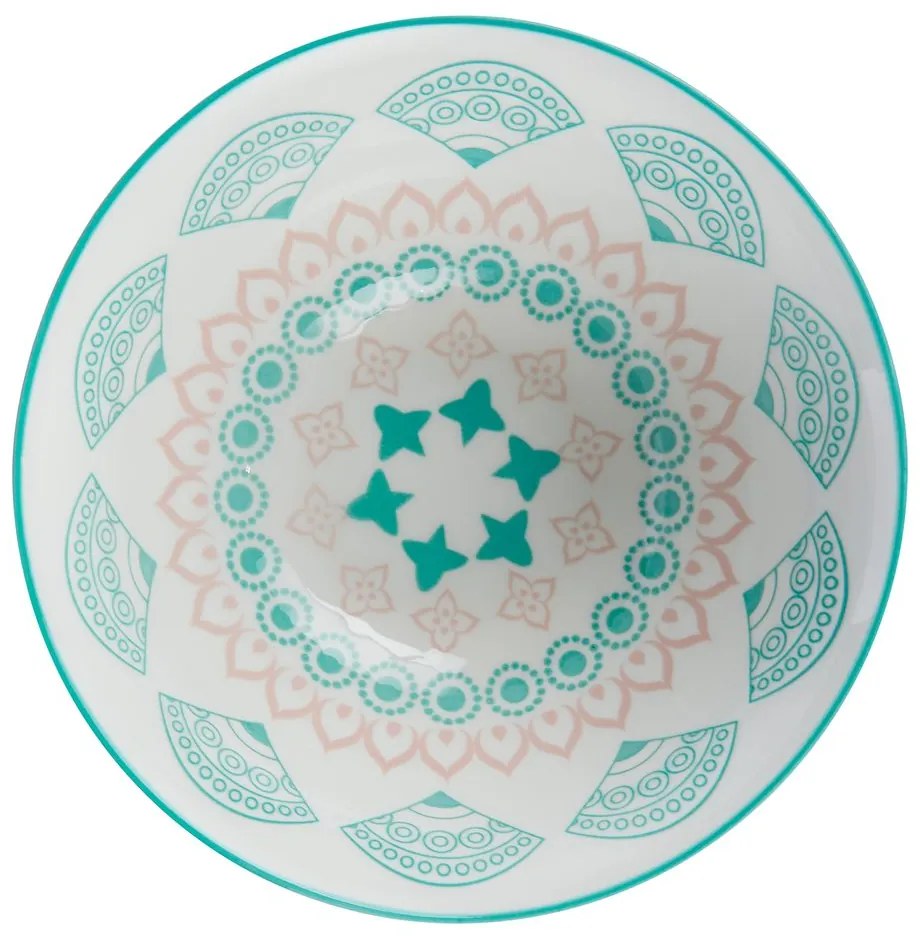 ORNAMENTS Miska 520 ml - růžová/zelená