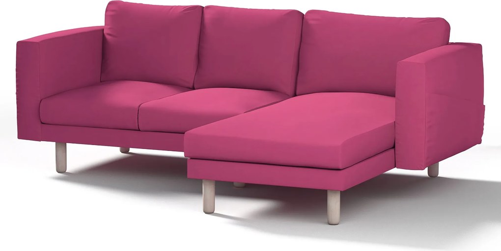 Potah na pohovku IKEA Norsborg 3-místná se šezlongem barva růžová látka pletený vzor