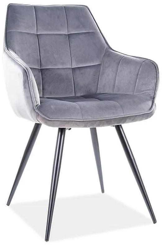 Jídelní židle LILIA Velvet, 59x90x45, černá/bluvel 14