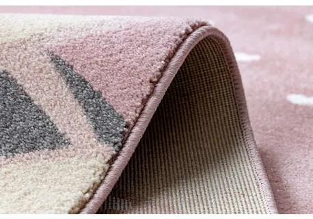 koberec PETIT PLAMEŇÁCI, SRDCE, růžový velikost 120x170 cm | krásné koberce cz