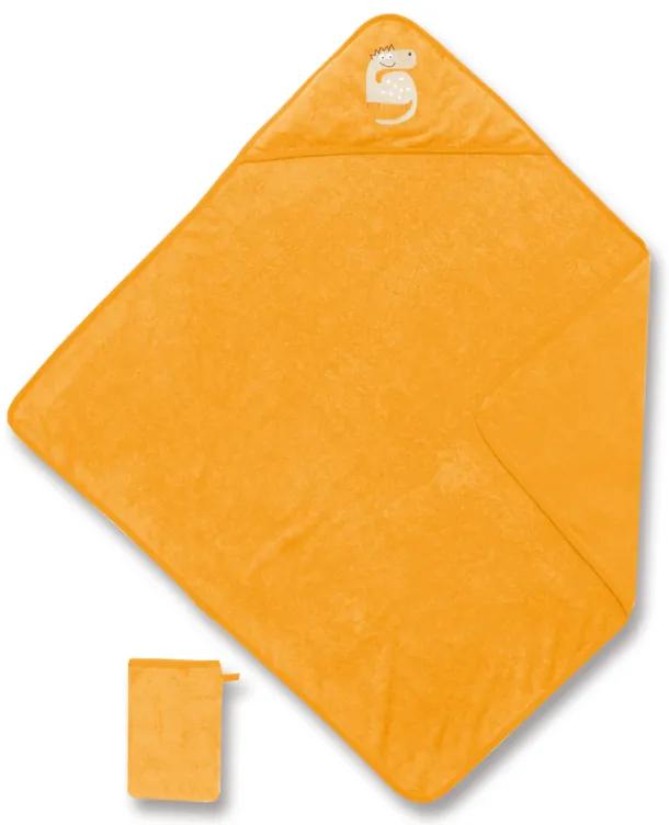 Bemini by Babyboum Koupací ručník s kapucou CRAZY Provedení: Rolex - oranžová
