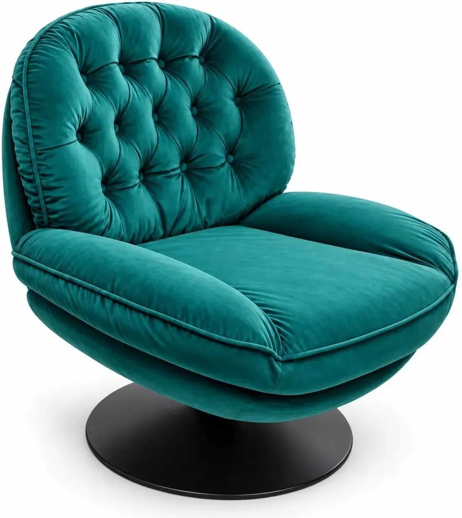 LuxuryForm DESIGN Otočné relaxační křeslo LUNA s podnožkou - zelené
