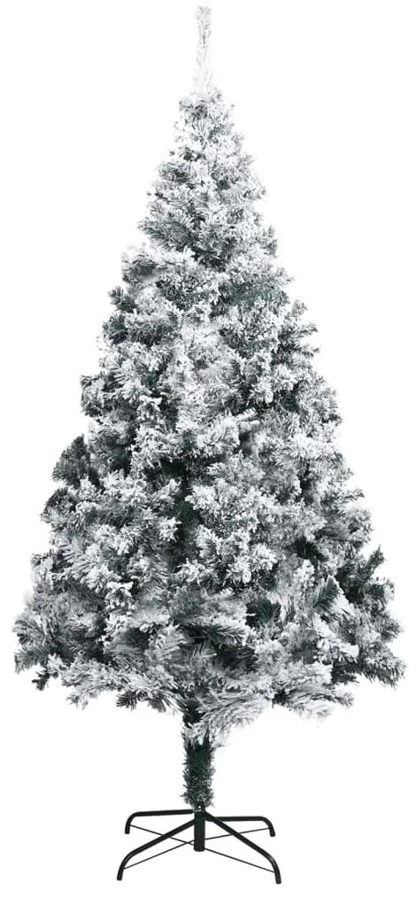 vidaXL Umělý vánoční stromek s umělým sněhem zelený 400 cm PVC