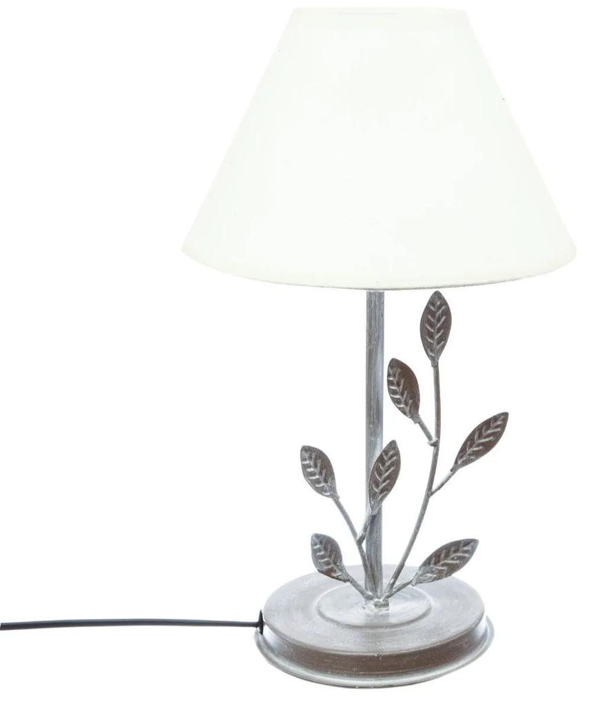 Stolní lampa FEUILLE, květinový motiv s bílým difuzorem, 35 cm