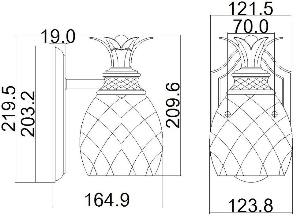Retro světlo do koupelny Elstead PLANTATION PL IP44