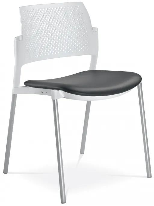 LD seating Dream+ 100-WH-N4 - Konferenční židle  - koženka šedá