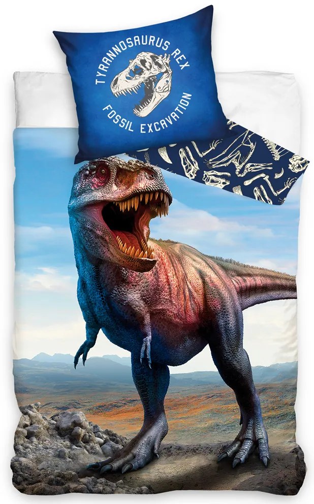 TipTrade s.r.o. Dětské povlečení Nesmrtelný T-Rex 140x200 + 70x90