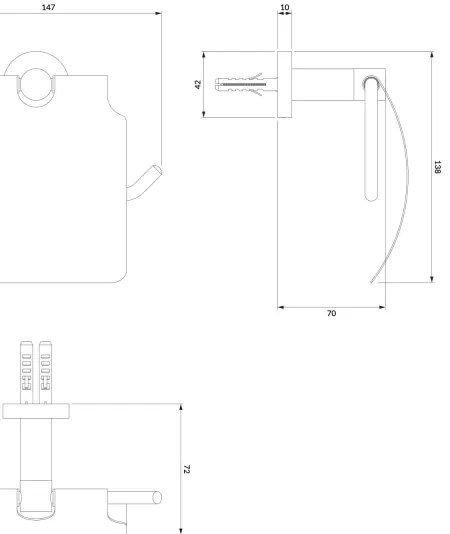 OMNIRES MP60520CR - Držák toaletního papíru MODERN PROJECT lesklý chrom