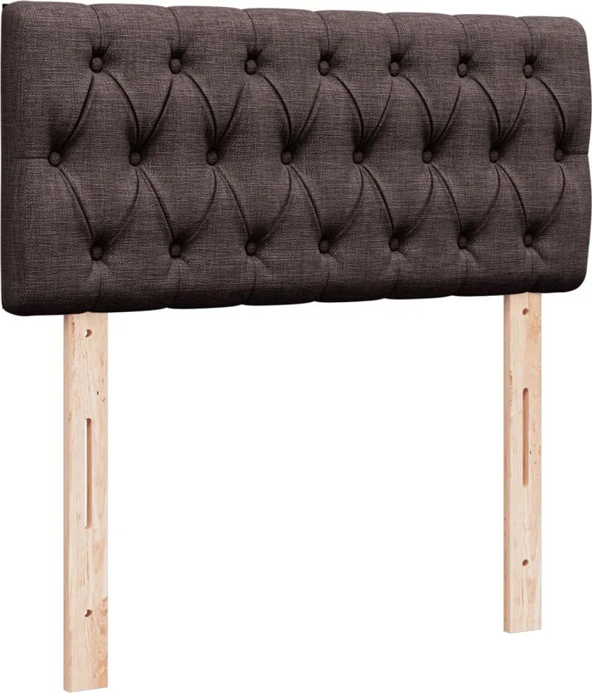 Box spring postel s matrací tmavě hnědá 90x200 cm textil 3288081