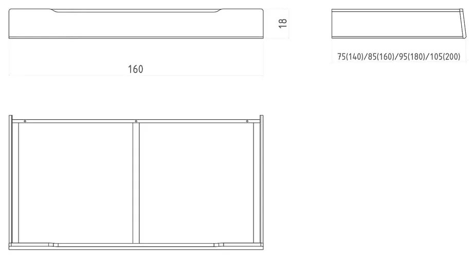 Šuplík pod postel v přírodní barvě Twig – The Beds