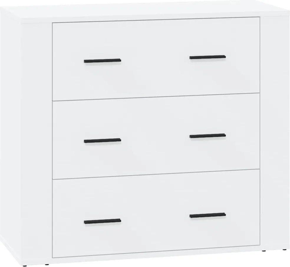 Příborníky 3 ks bílá kompozitní dřevo 3185423