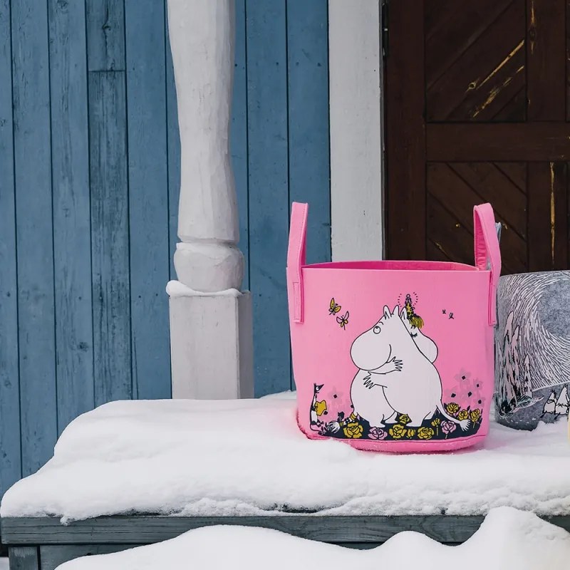 Úložný koš Moomin Hug 30l, růžový