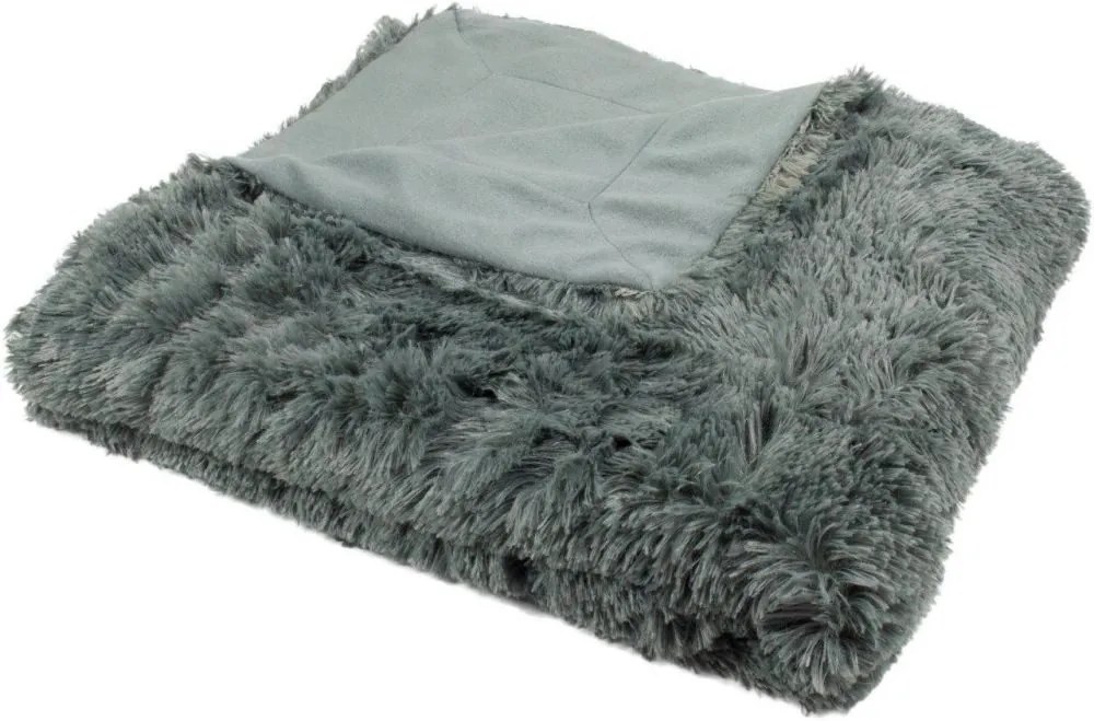 Luxusní deka s dlouhým vlasem  - Tmavě šedá - Deka 150x200 cm