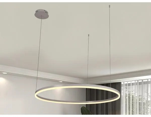 LED Stmívatelný lustr na lanku LED/55W/230V 3000-6500K + dálkové ovládání