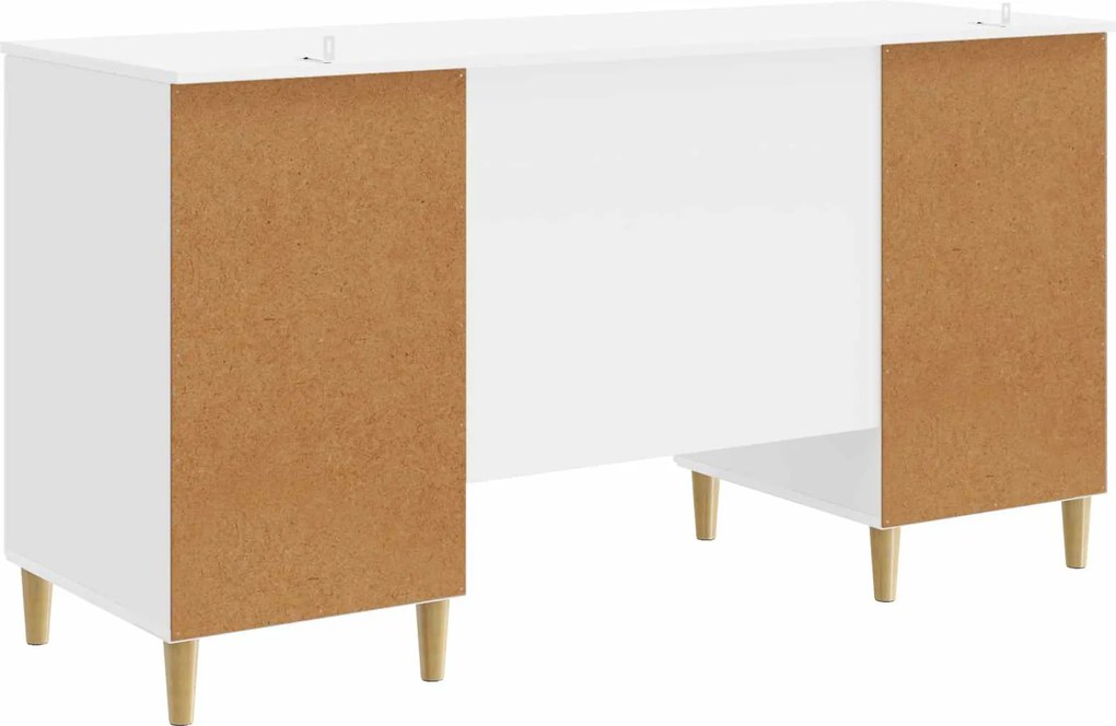 Stůl Bílá s vysokým leskem 142,5 x 50 x 75 cm Kompozitní dřevo 3414598