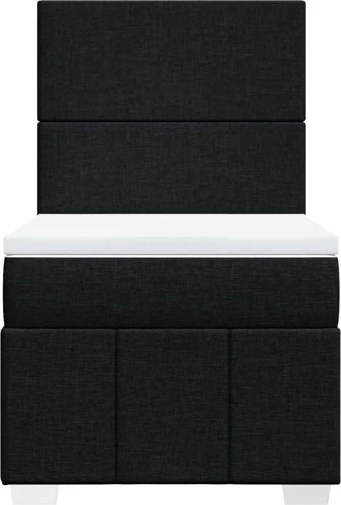 Box spring postel s matrací černá 90x200 cm textil 3293846