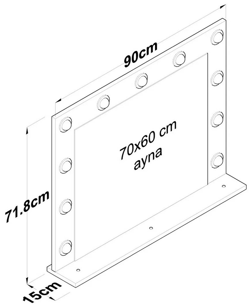 Dekorativní zrcadlo Ella White