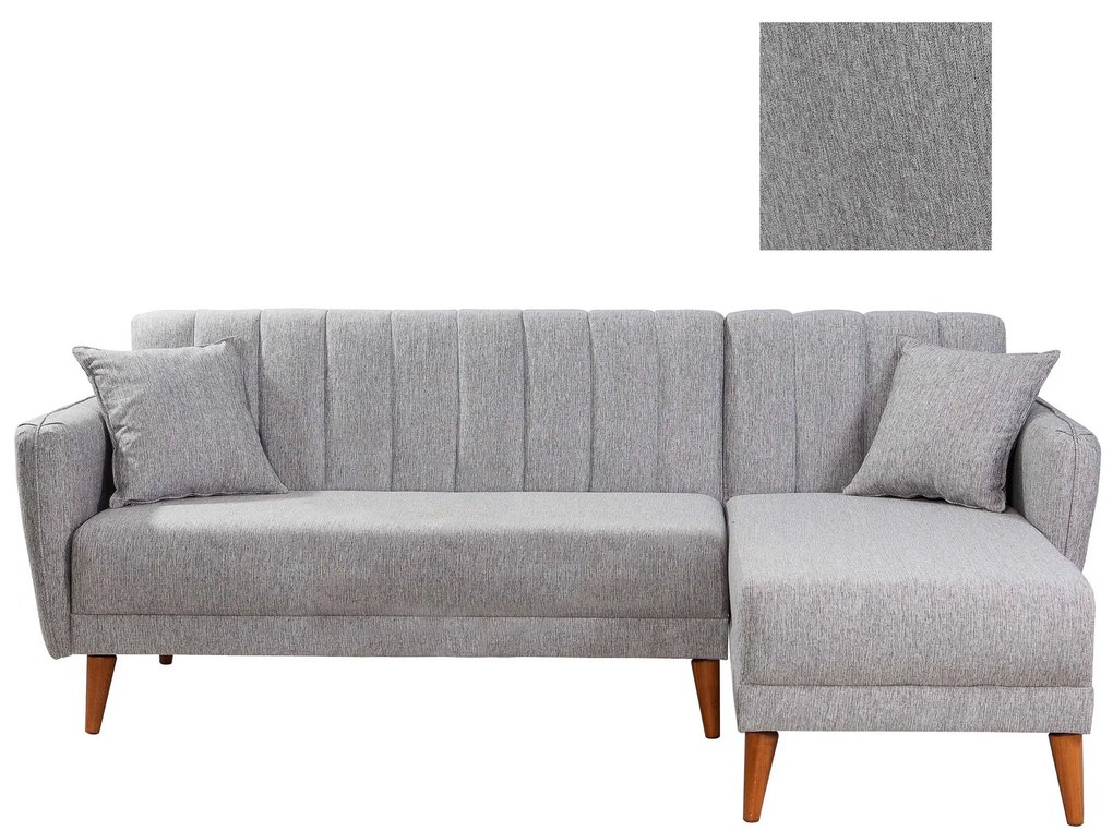 Atelier del sofa Rozkládací rohová pohovka AQUA světle šedá pravý roh 867UNQ1402