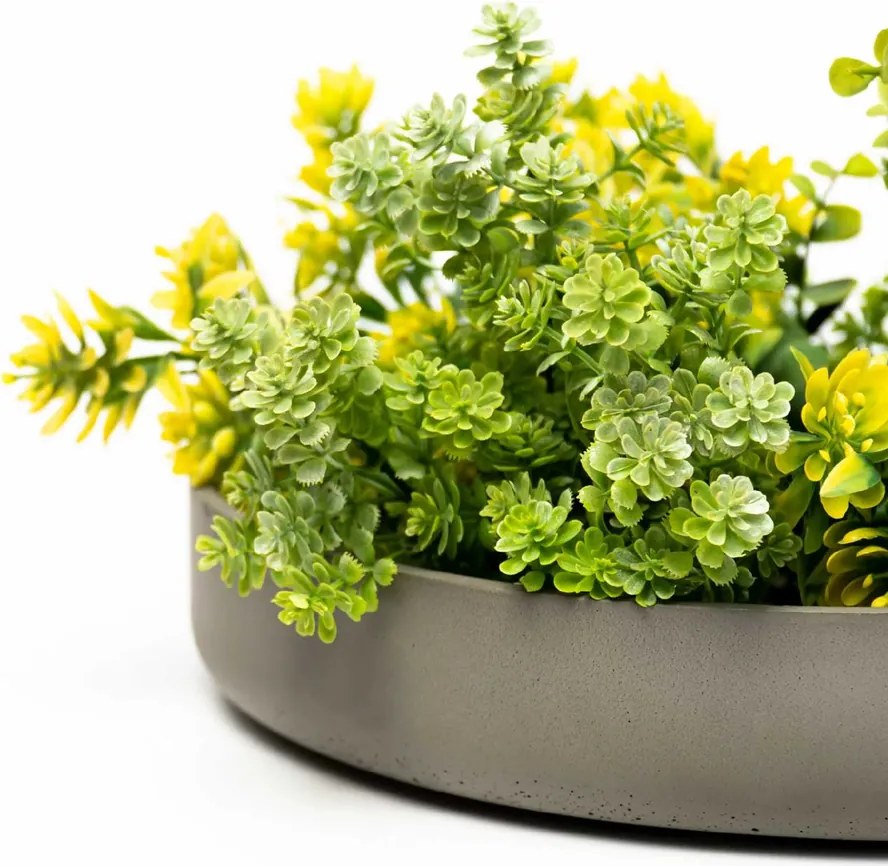 Dekorační miska ORYVEN, sklolaminát, průměr 34 cm, beton design