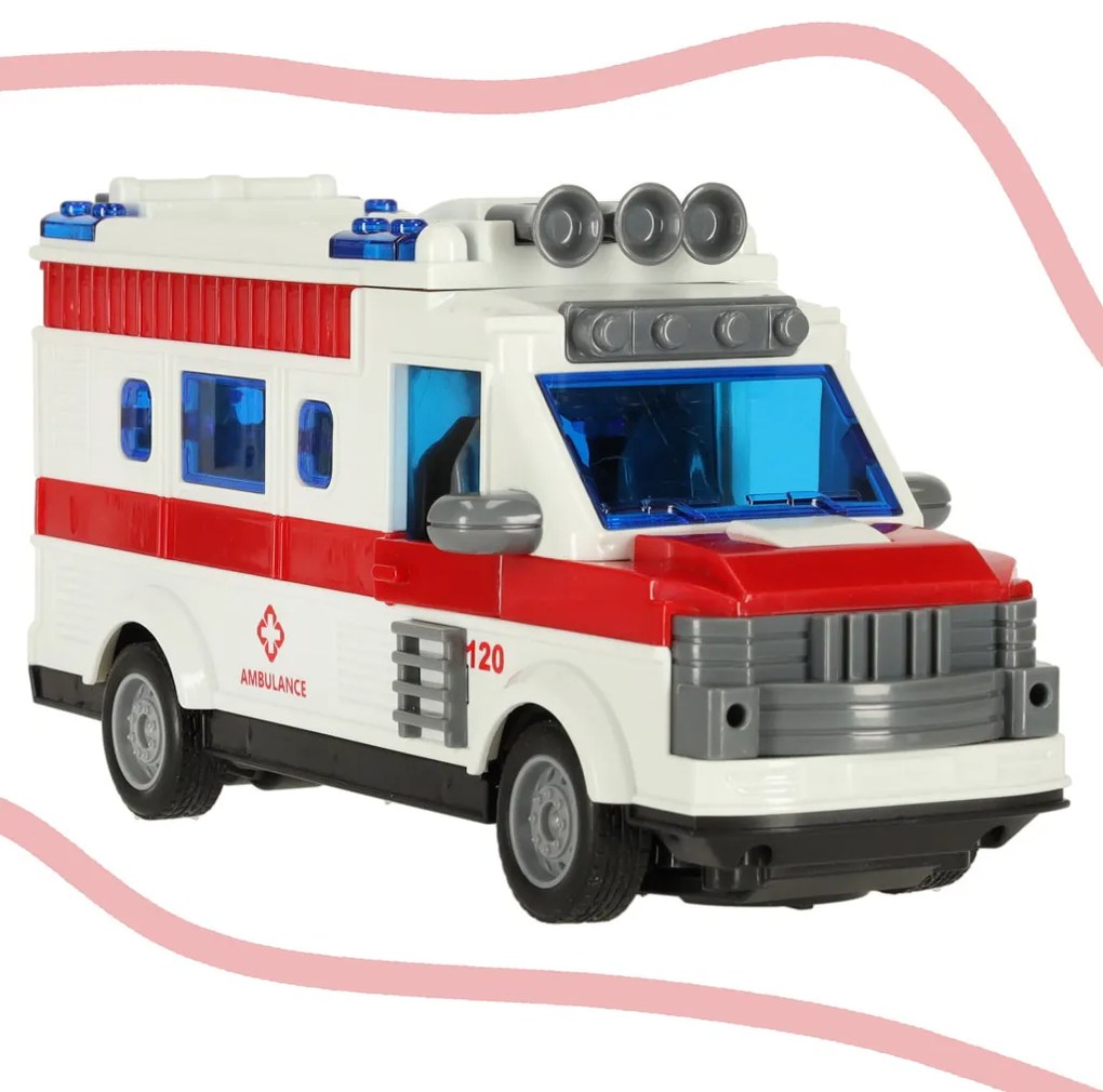 KIK KX4392 Dětská ambulance na dálkové ovládání světla zvuk 1:30