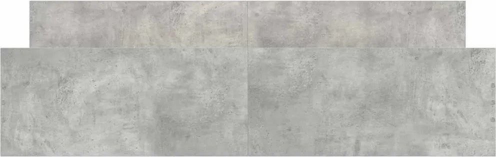 Rám postele s hlavovým a nožním čelem betonově šedý 200x200 cm 3203736