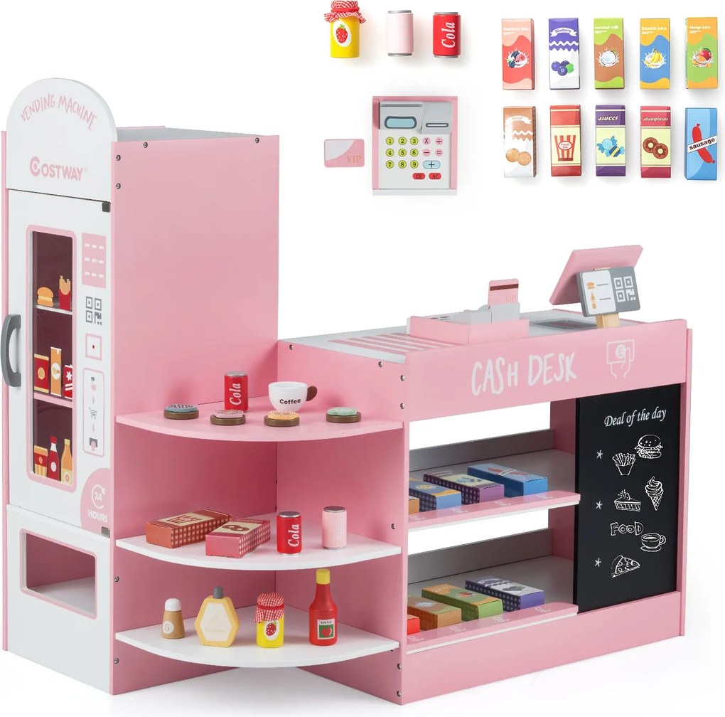 Costway Dětská herní sada pro supermarkety s pokladnou a POS