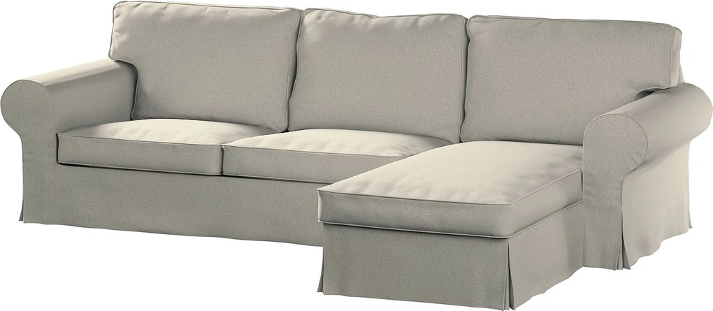 Potah na pohovku IKEA Ektorp 2-místná s lenoškou barva béžová látka pletený vzor