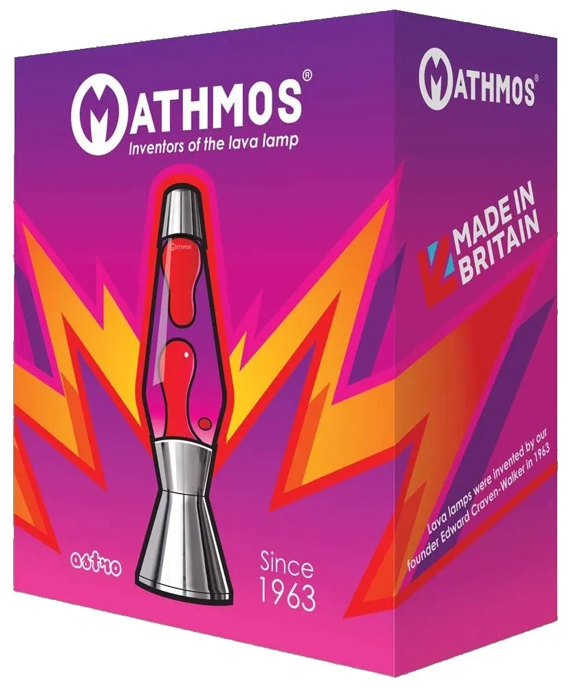 Mathmos Astro Black, originální lávová lampa, matně černá s modrou ...