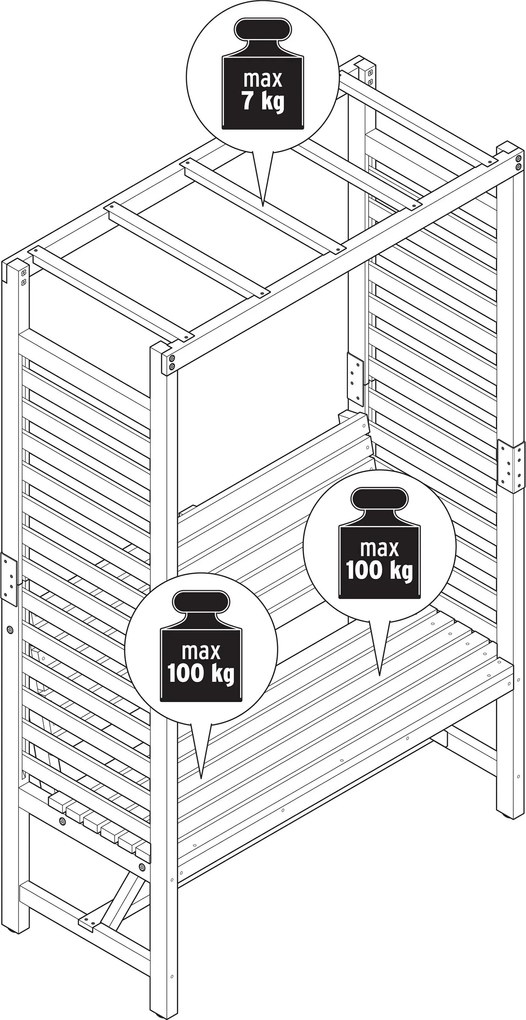 Tchibo - Zahradní lavička s obloukem na růže - barva: hnědá
