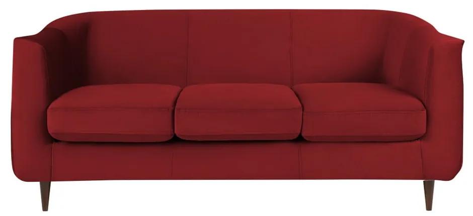 Červená sametová pohovka Kooko Home Glam, 175 cm
