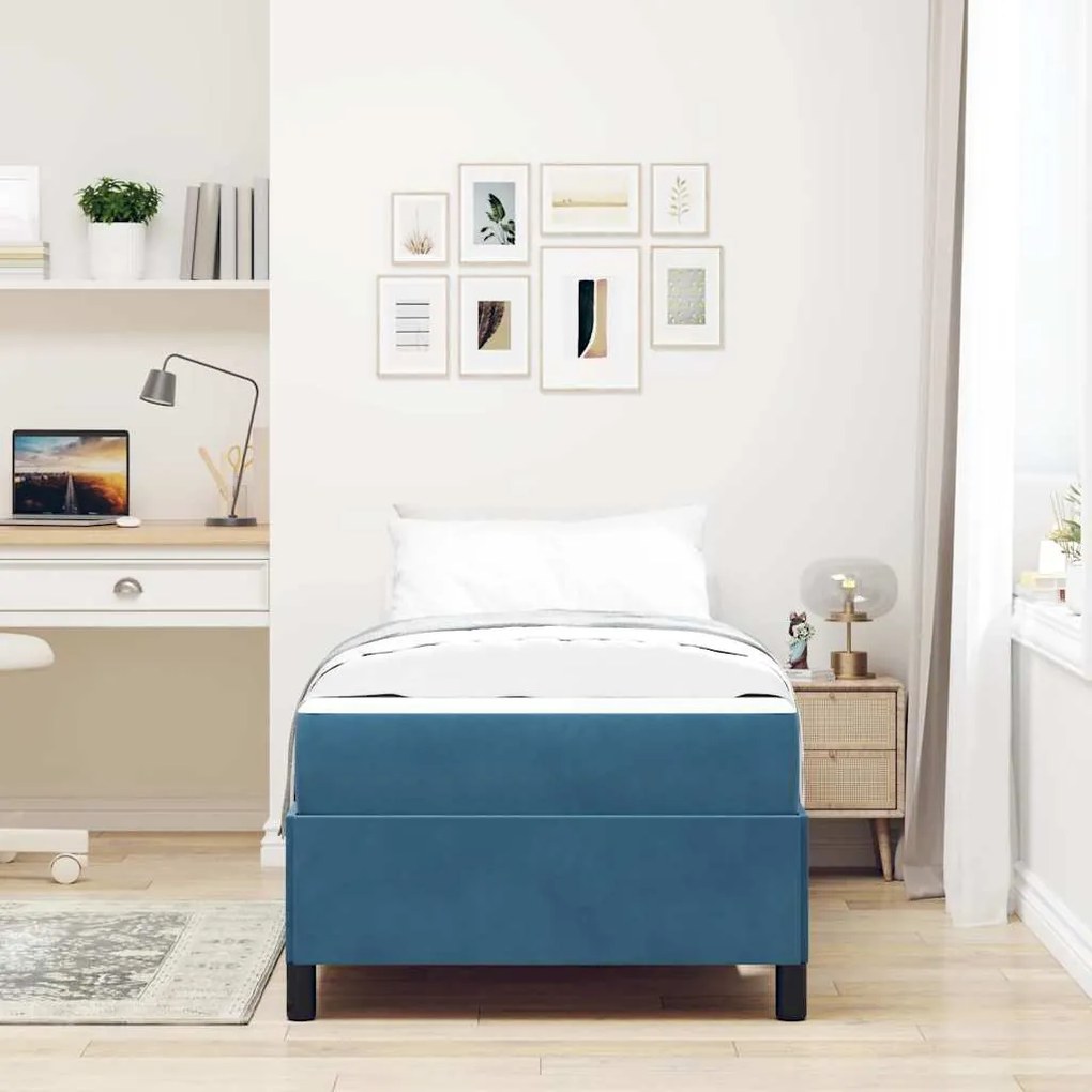 Rám postele Tmavě modrá 90 x 200 cm textil 3399040