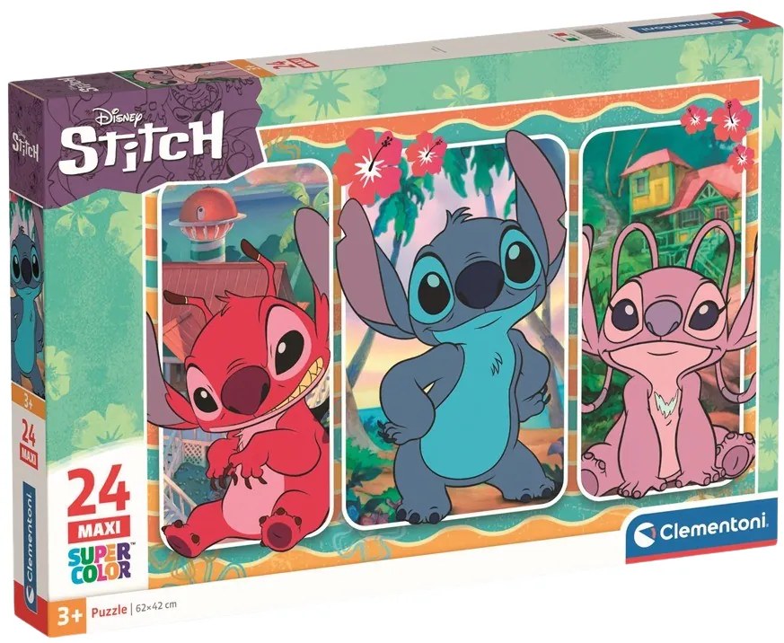 Clementoni - Puzzle Maxi 24 Disney: Stitch