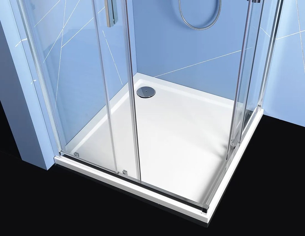 Polysan EASY LINE obdélníková sprchová zástěna 900x800mm, čiré sklo
