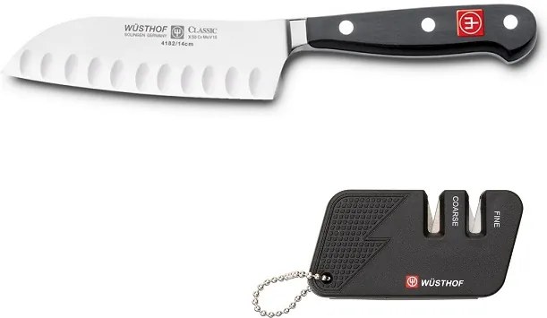 Wüsthof CLASSIC Nůž Santoku 14 cm + kapesní brousek 4182-7+4342