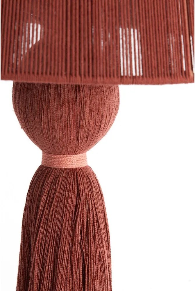 Stolní lampa v cihlové barvě s textilním stínidlem (výška 58 cm) Espino – Light & Living